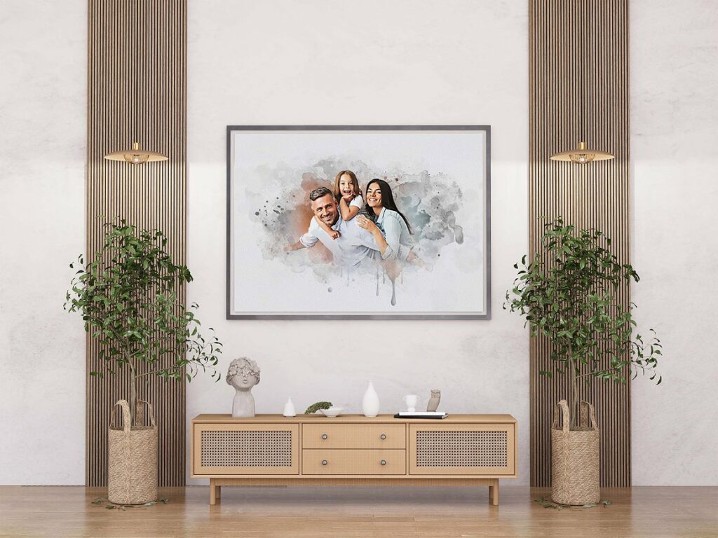 Watercolor Family Painting Effect - MasterBundles