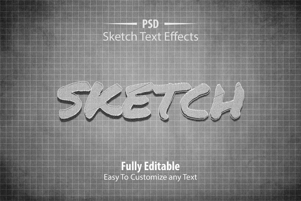 Editable Sketch Text Effect Bundle - MasterBundles