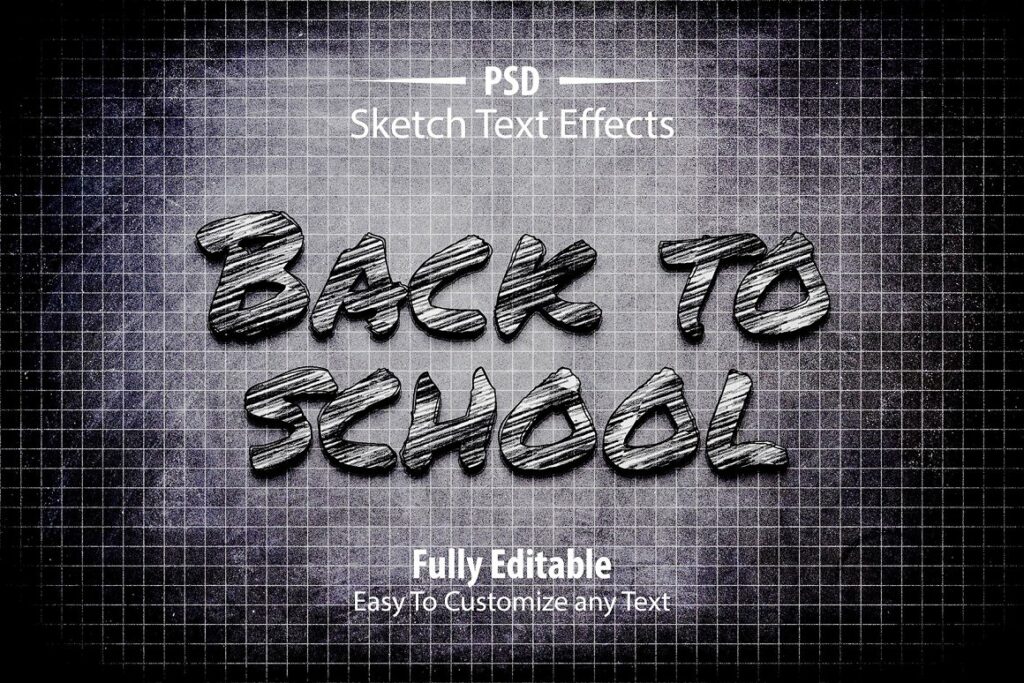 Editable Sketch Text Effect Bundle - MasterBundles