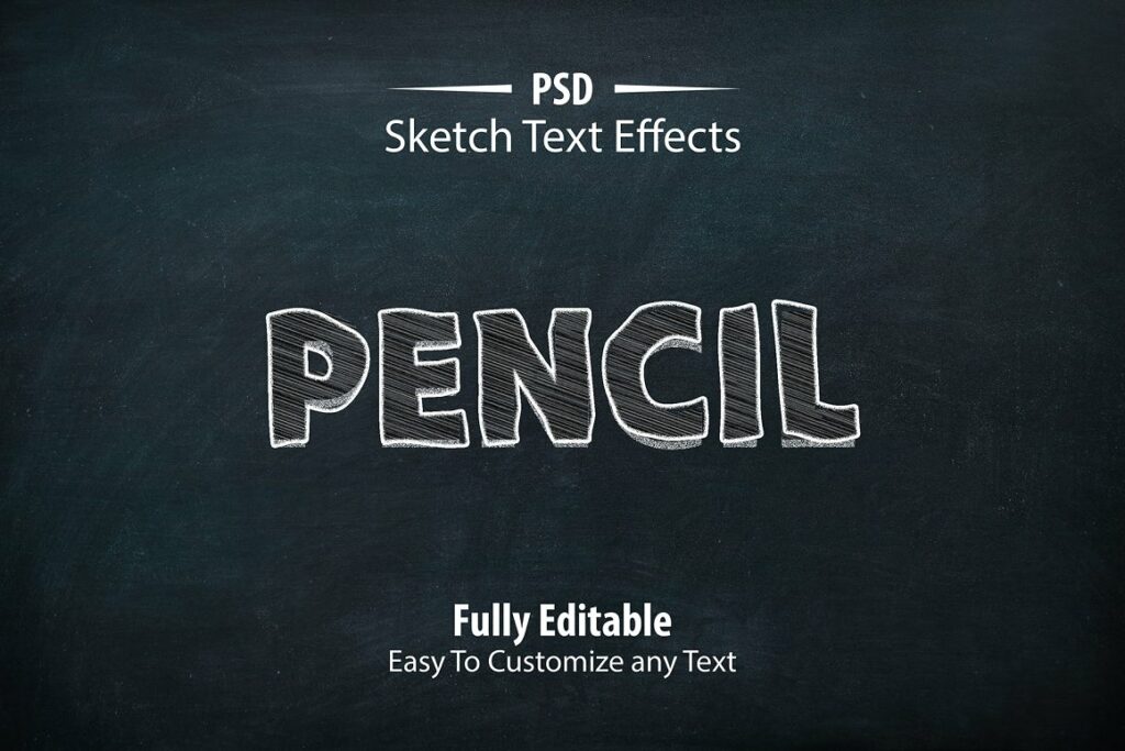 Editable Sketch Text Effect Bundle - MasterBundles