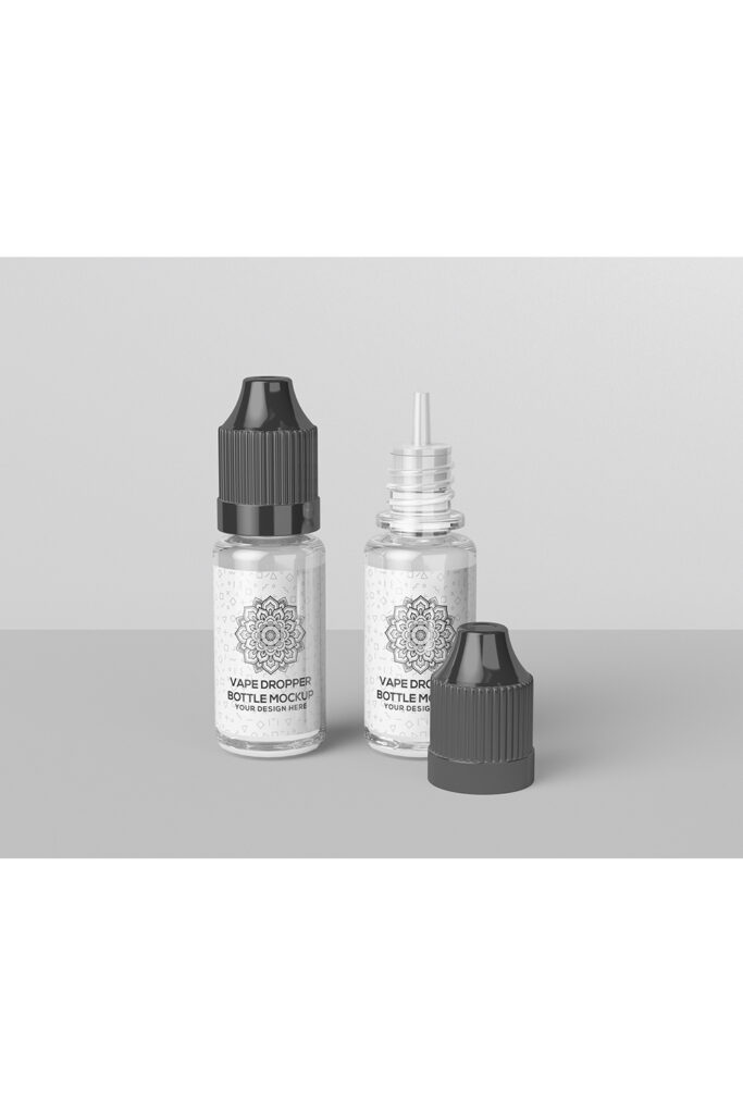 E-Juice Vape Dropper Bottle Mockup - MasterBundles