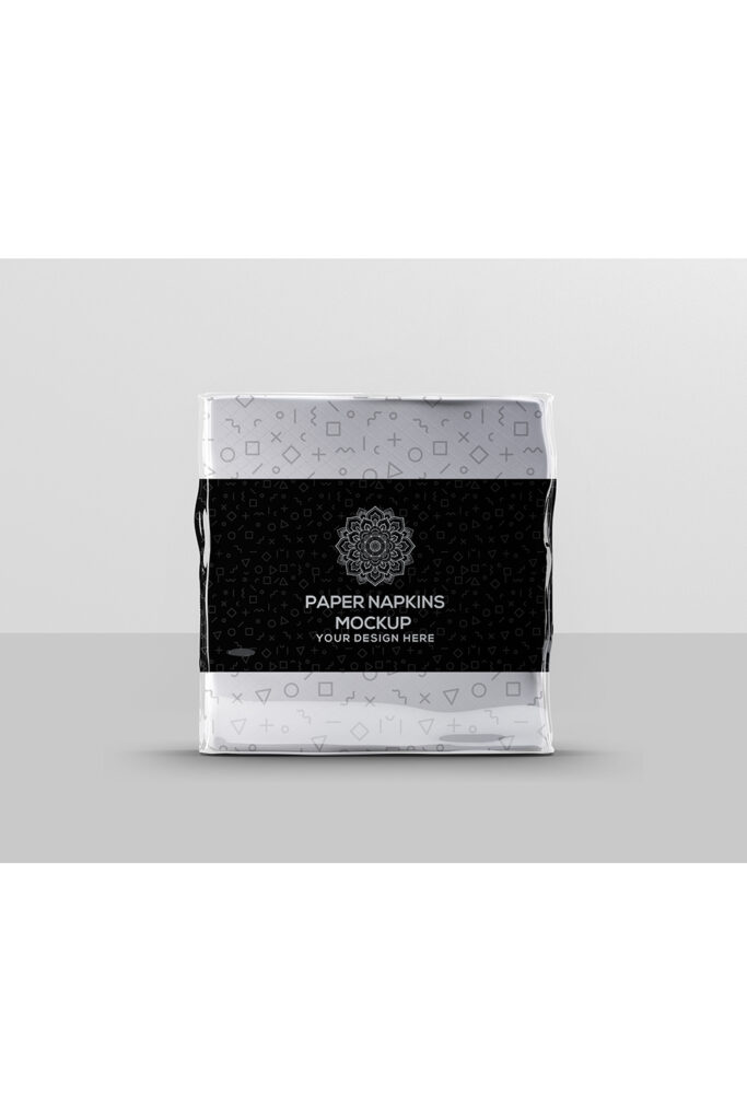 Square Paper Napkins Mockup - MasterBundles