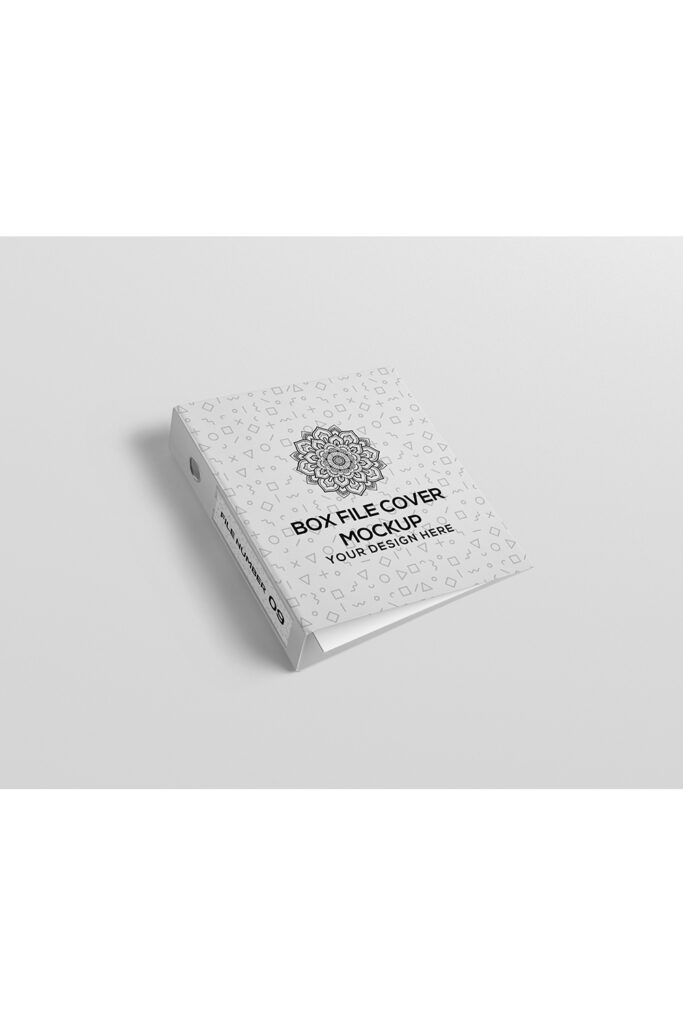 Box File Cover Mockup - MasterBundles