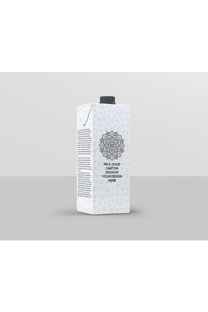 Milk or Juice Carton Mockup - MasterBundles