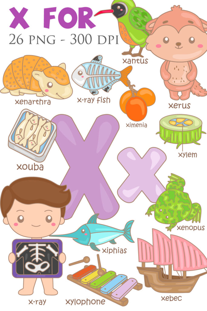 Alphabet X For Vocabulary School Letter Reading Writing Font Study ...
