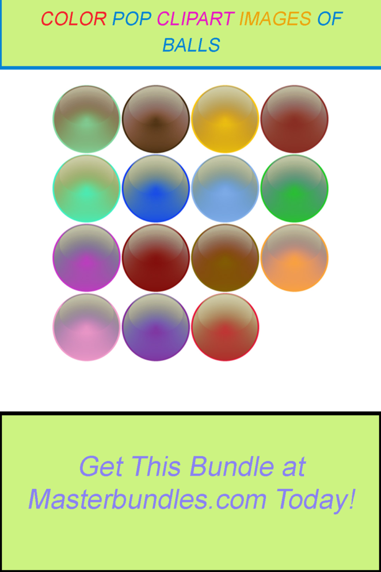 15 COLOR POP CLIPART IMAGES OF BALLS - MasterBundles