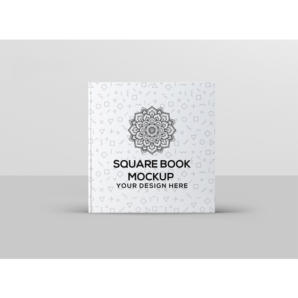 Hard Cover Square Book Mockup - MasterBundles