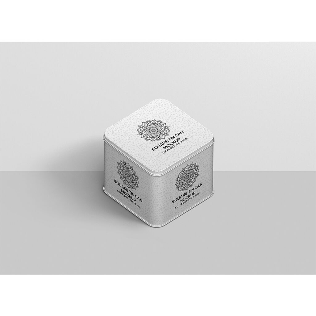 Square Tin Can Mockup - MasterBundles