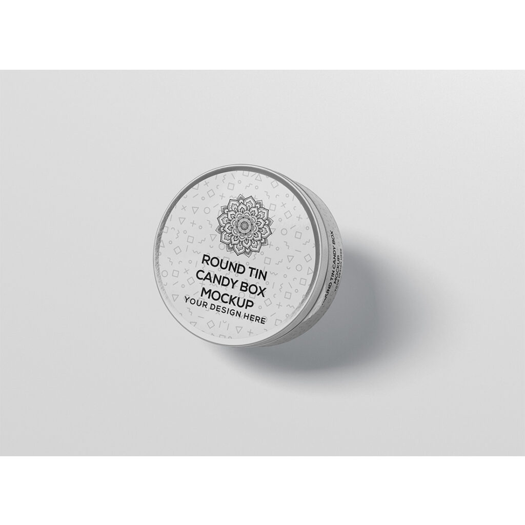 Round Tin Candy Box Mockup - MasterBundles