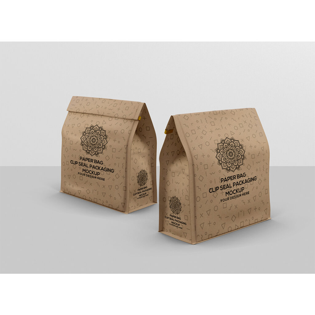 Paper Packaging Bag Mockup - MasterBundles