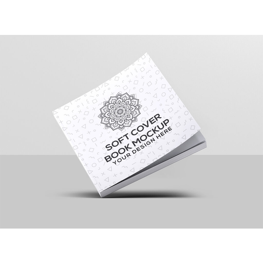Soft Cover Square Book Mockup - MasterBundles
