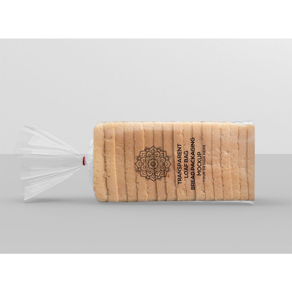 Transparent Loaf Bag Packaging Mockup - MasterBundles