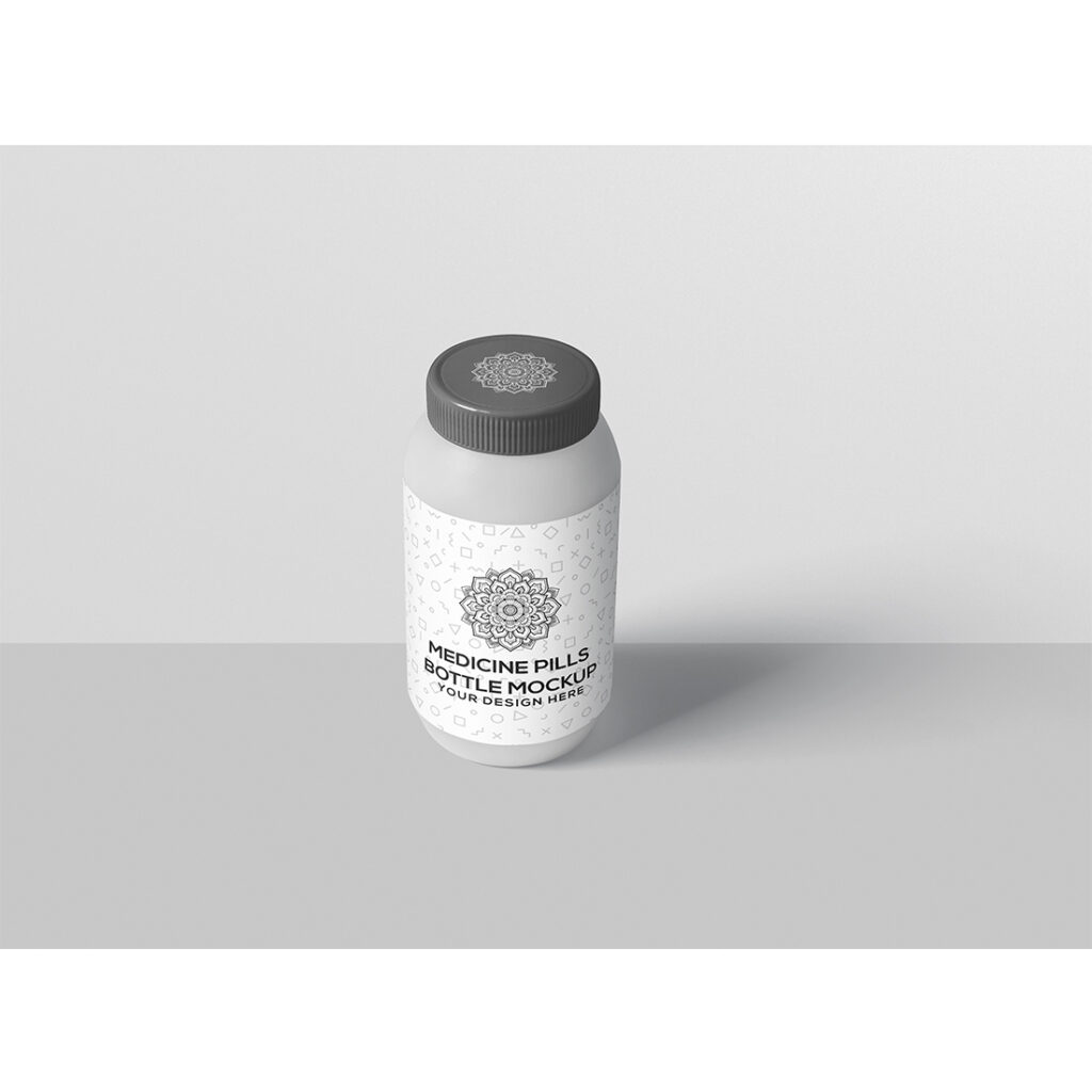 Plastic Medicine Pills Bottle Mockup - MasterBundles