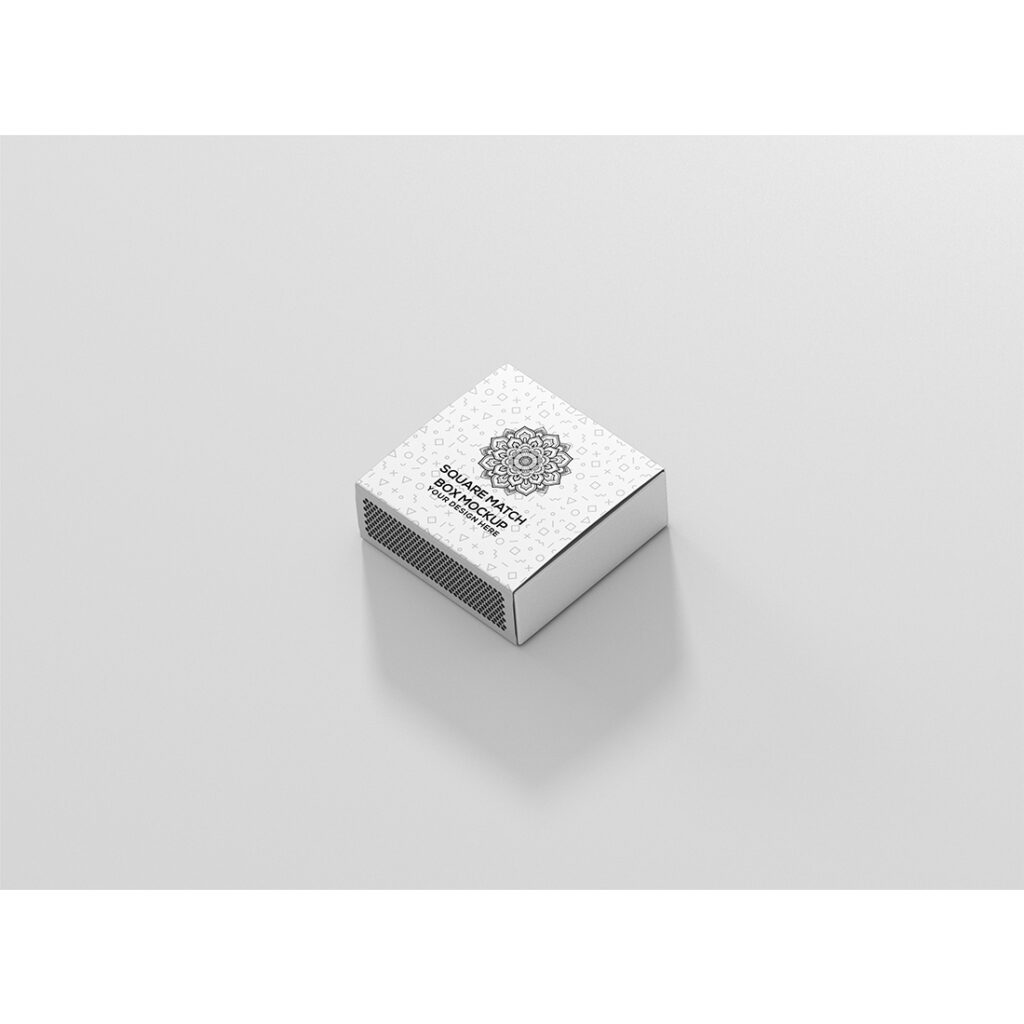 Square Match Box Mockup - MasterBundles