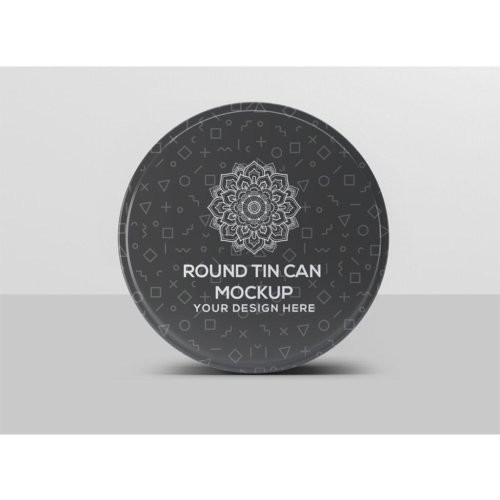 Large Round Tin Can Mockup - MasterBundles