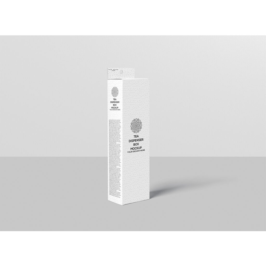 Tea Dispenser Sachet Box Mockup - MasterBundles