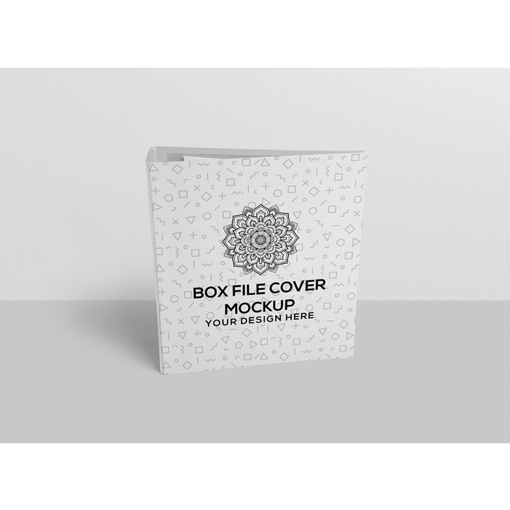Box File Cover Mockup - MasterBundles