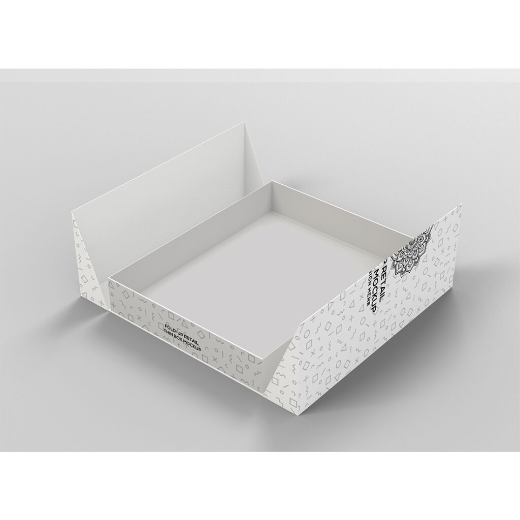 Fold Up Retail Thin Box Packaging Mockup - MasterBundles