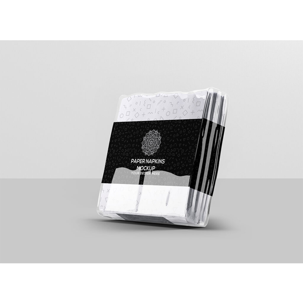 Square Paper Napkins Mockup - MasterBundles