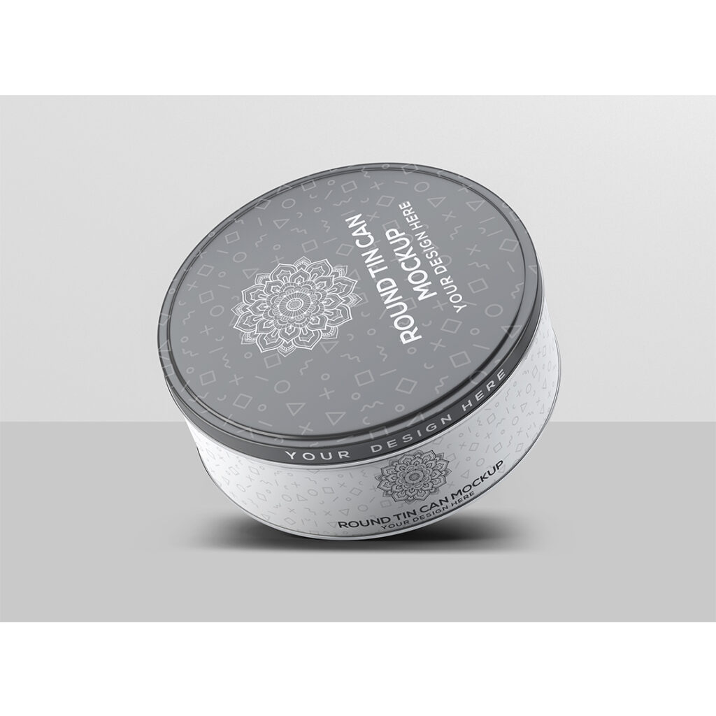 Large Round Tin Can Mockup - MasterBundles