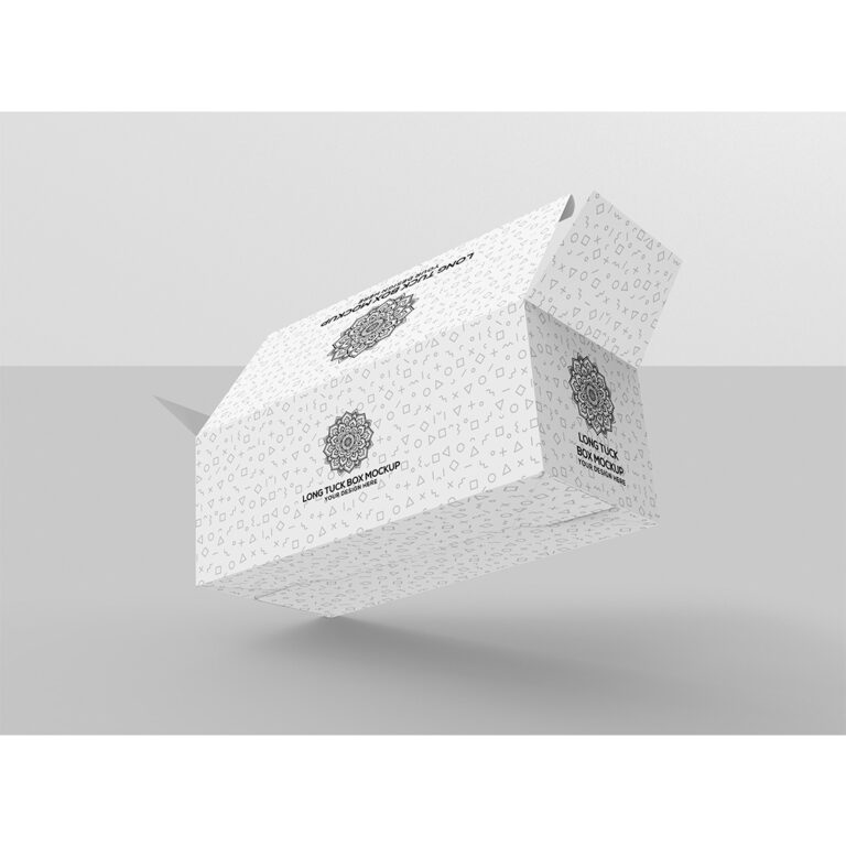 Long Tuck Box Packaging Mockup - MasterBundles