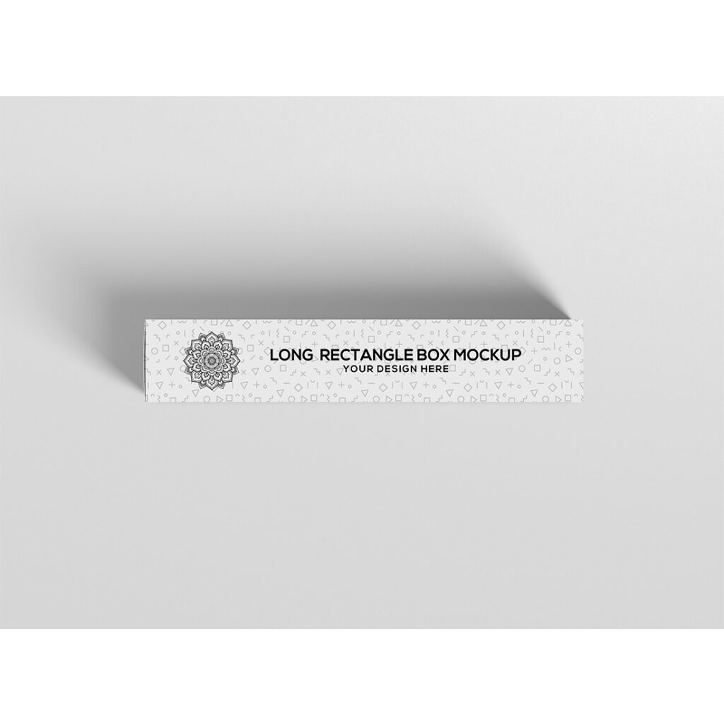 Long Rectangle Packaging Box Mockup - MasterBundles