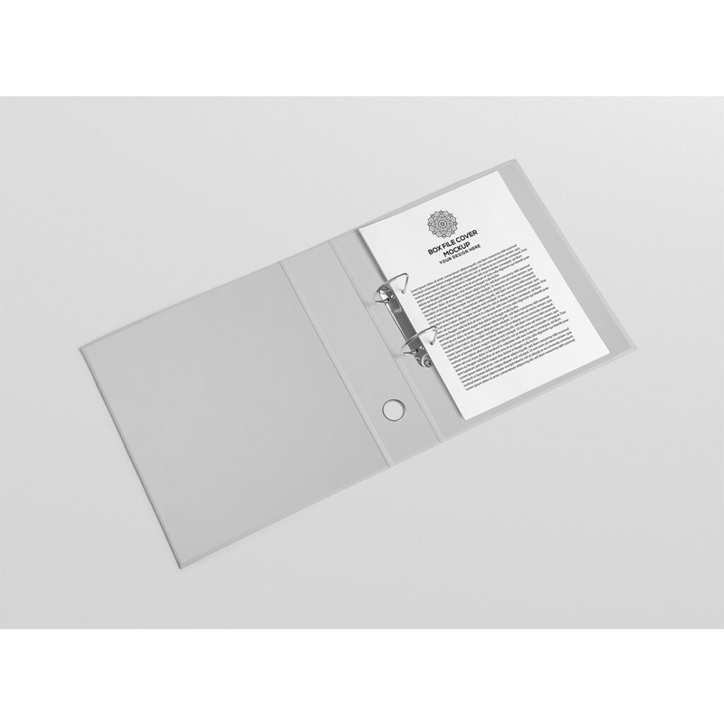 Box File Cover Mockup - MasterBundles