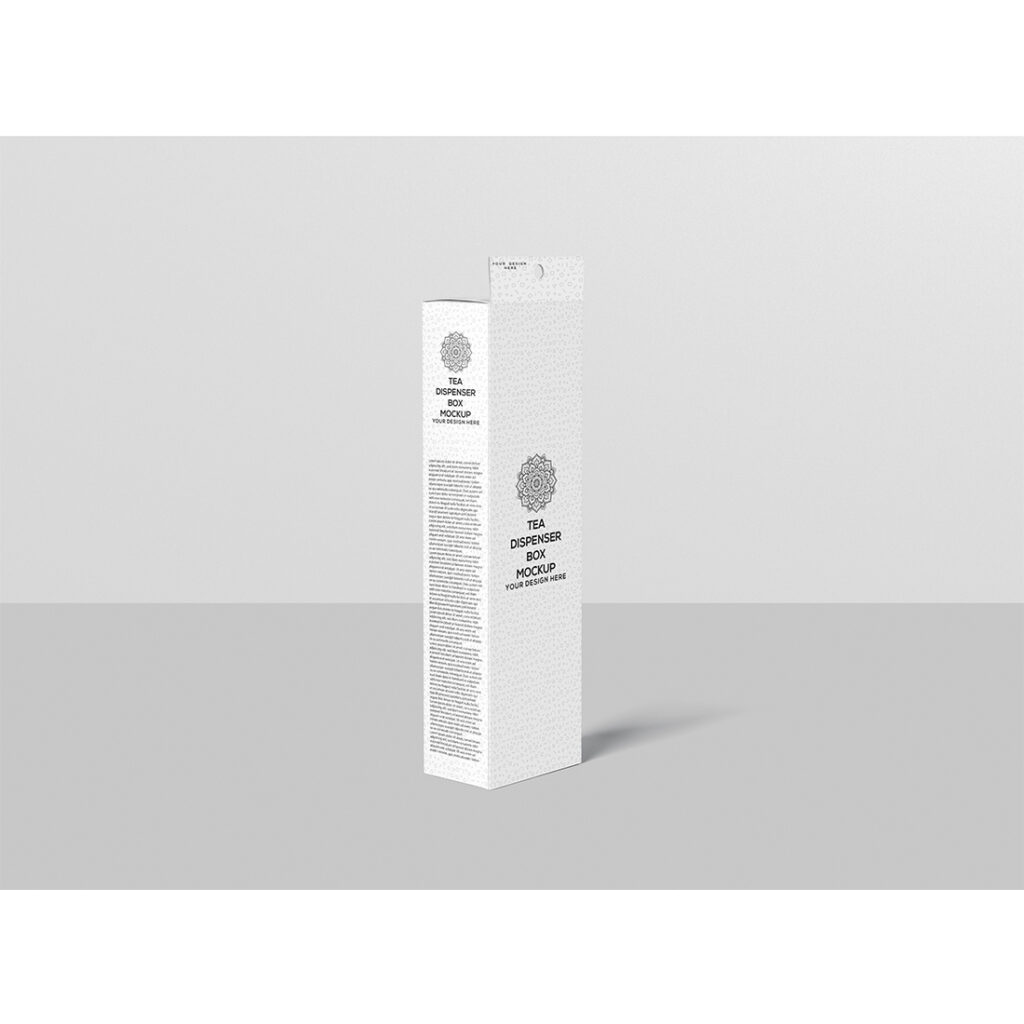 Tea Dispenser Sachet Box Mockup - MasterBundles