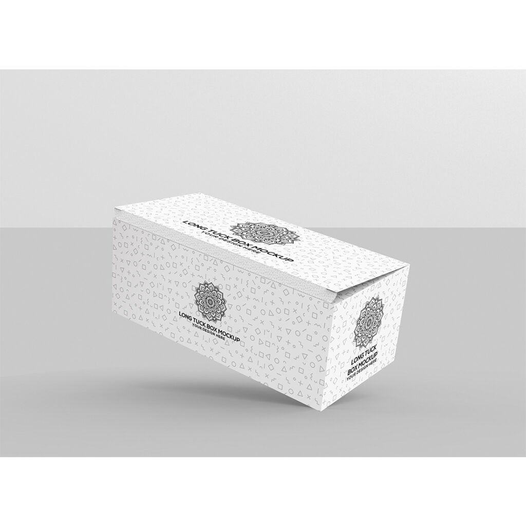 Long Tuck Box Packaging Mockup - MasterBundles