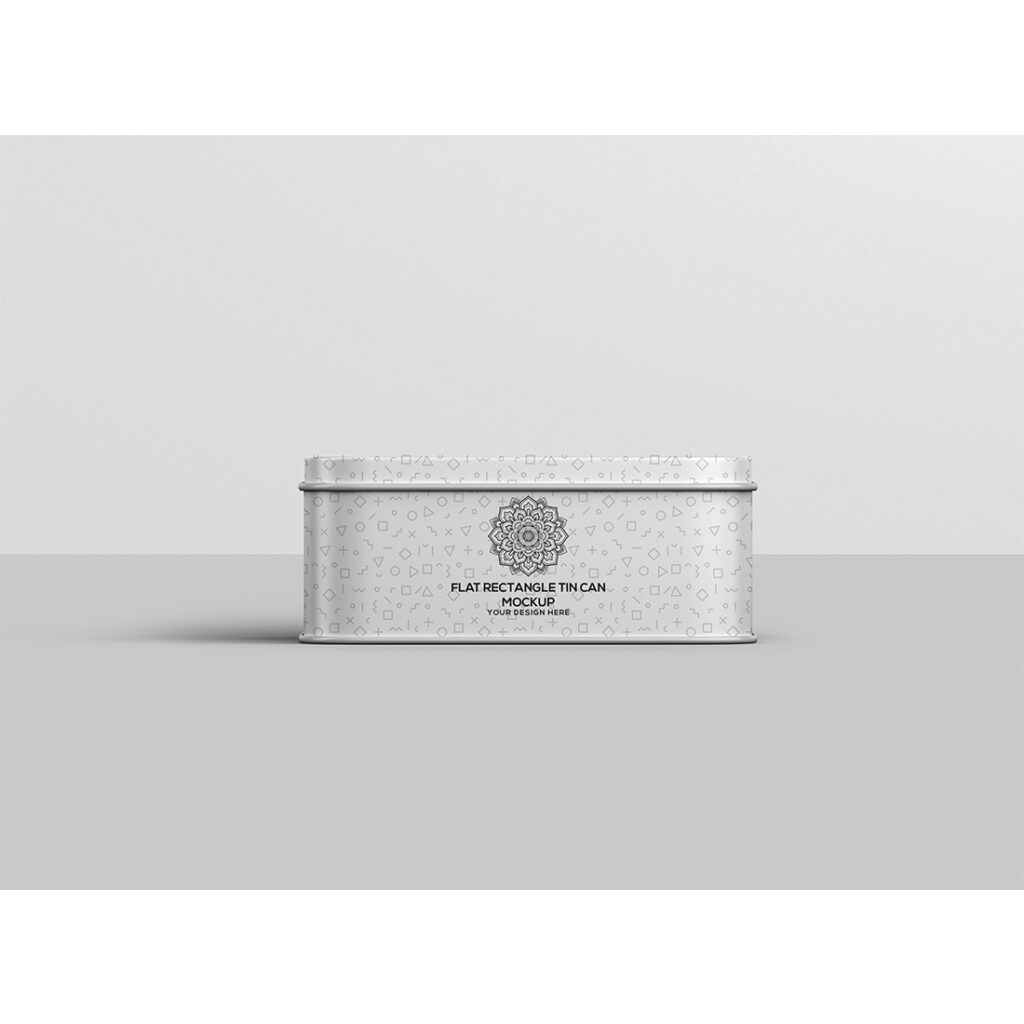 Flat Rectangle Tin Can Mockup - MasterBundles