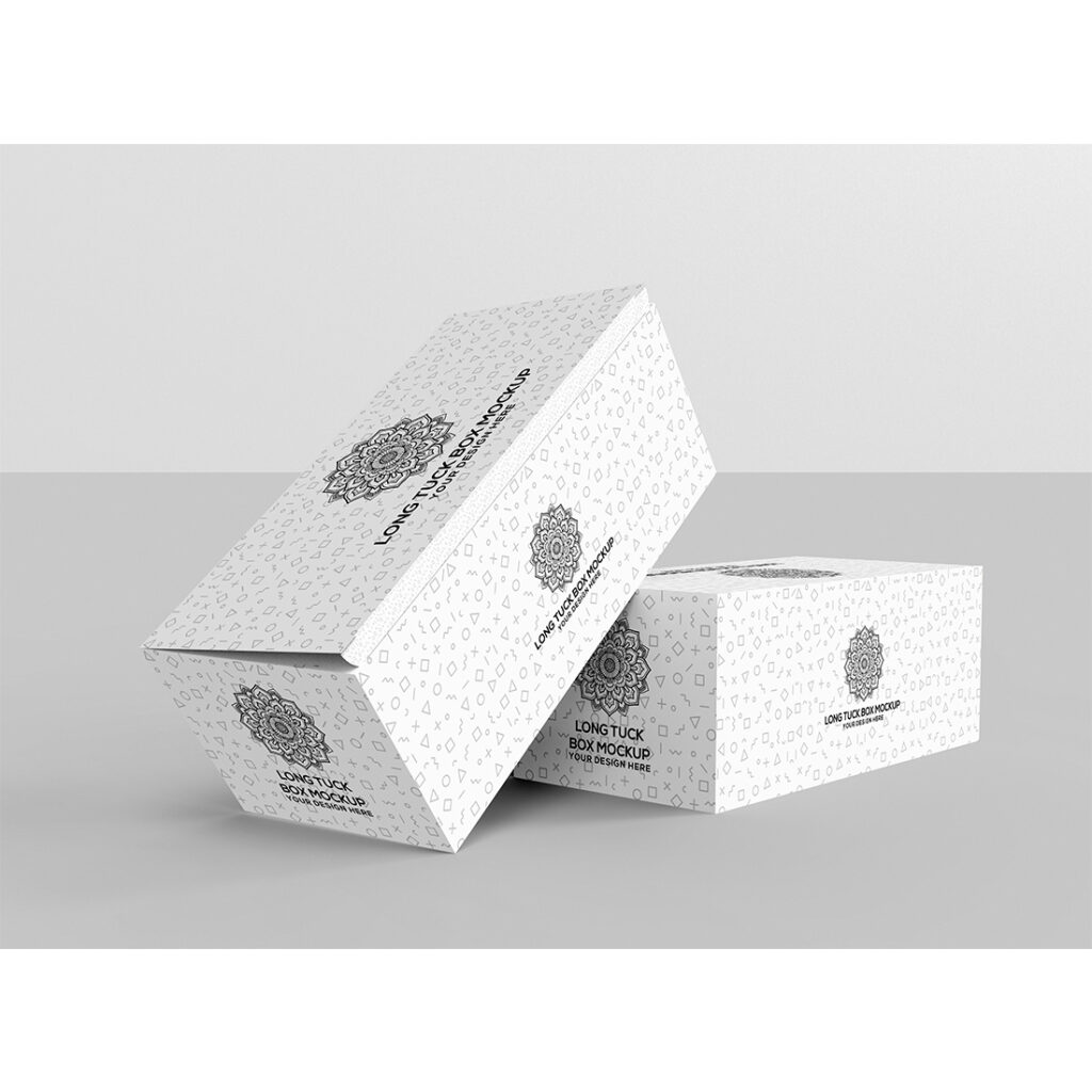 Long Tuck Box Packaging Mockup - MasterBundles