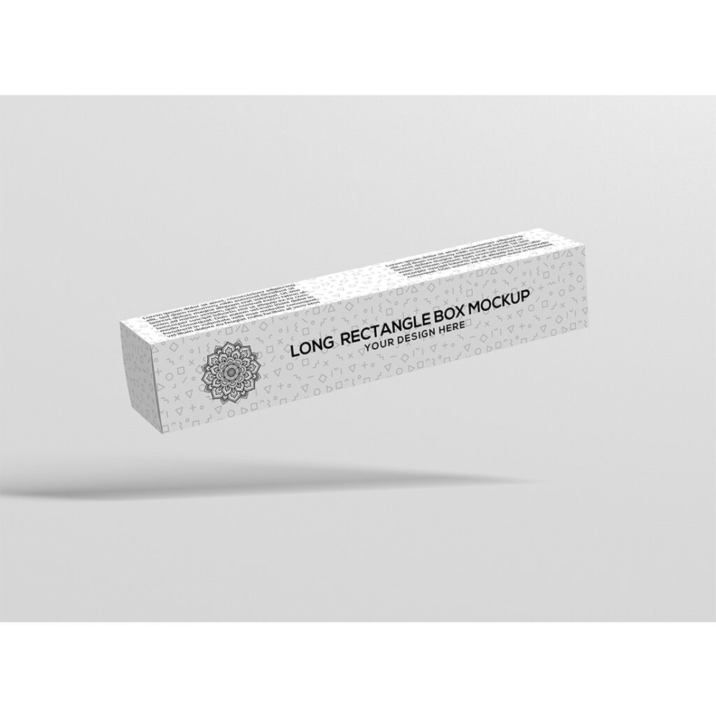 Long Rectangle Packaging Box Mockup - MasterBundles