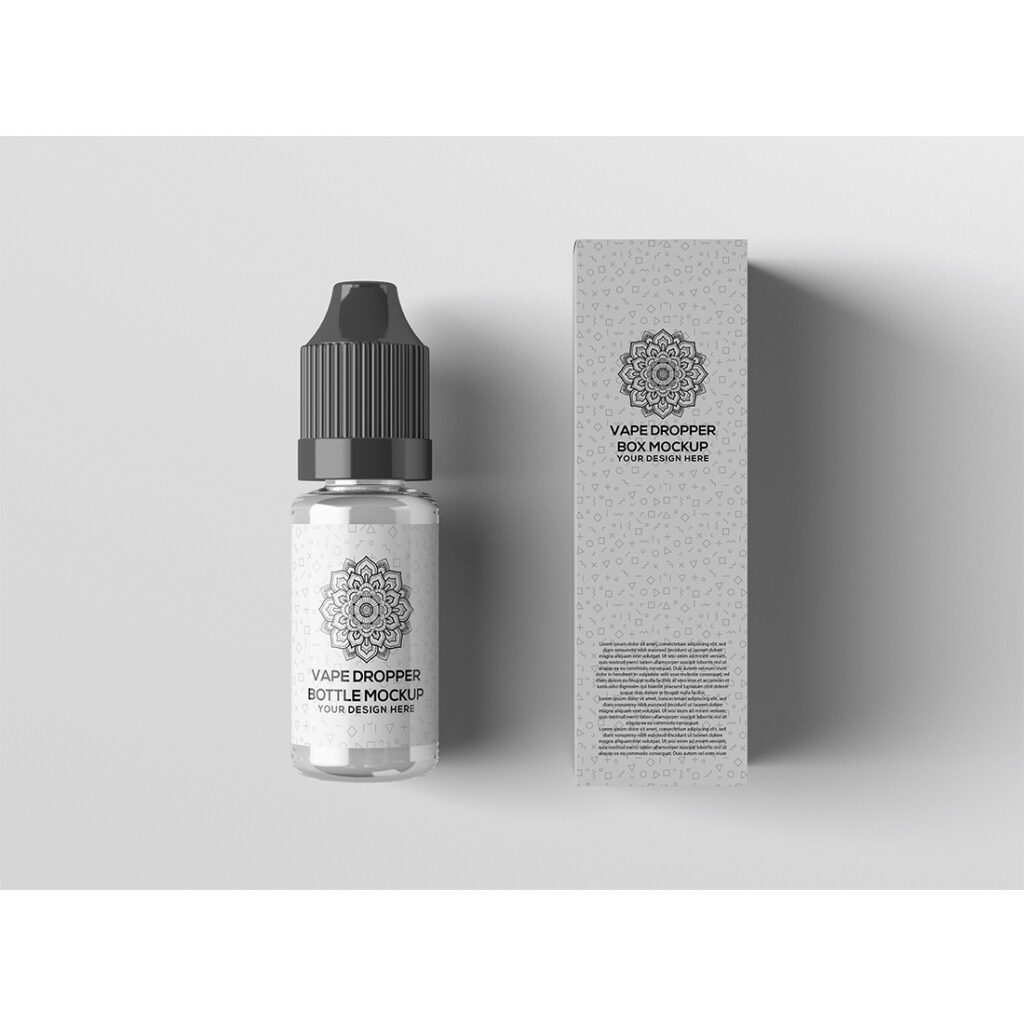 E-Juice Vape Dropper Bottle Mockup - MasterBundles