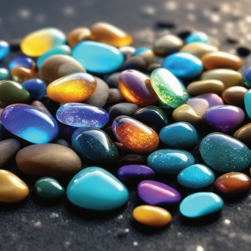 25 set Bundle of shiny glittery pebble stones for 5$ Only - MasterBundles