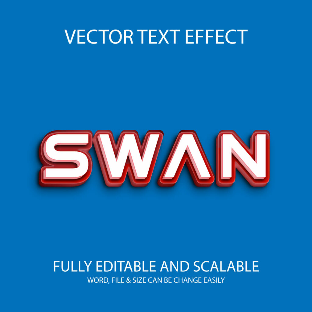 Swan Text Effect Design - MasterBundles