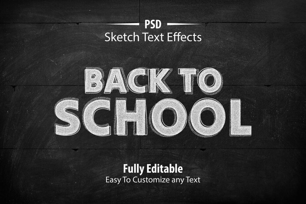 Editable Sketch Text Effect Bundle - MasterBundles