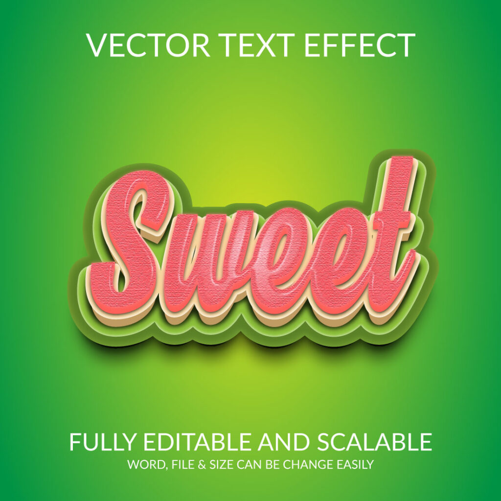 Sweet 3d Text Effect Template - MasterBundles