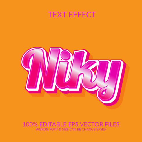 Niky Editable Text Effect Template Design - MasterBundles