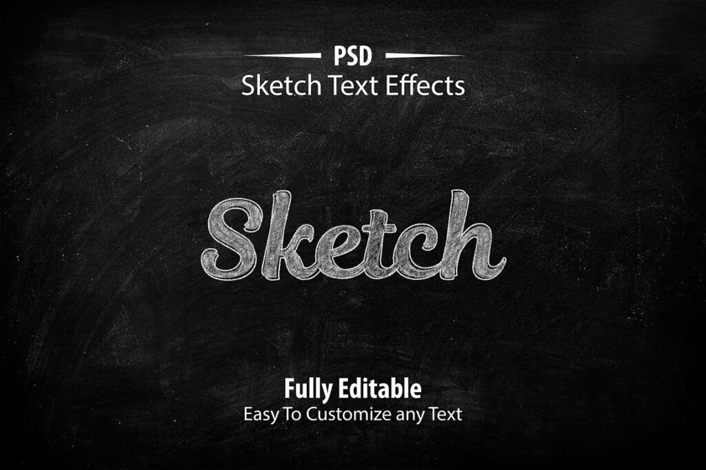 Editable Sketch Text Effect Bundle - MasterBundles