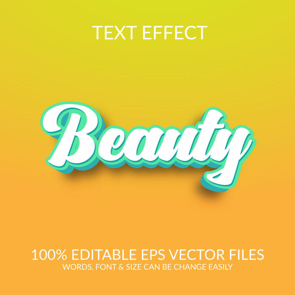 Beauty Editable Text Effect Template Design - MasterBundles