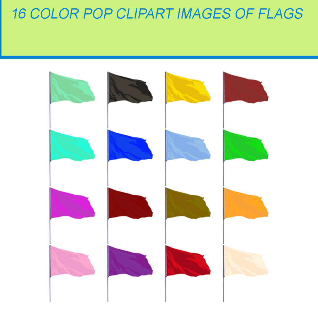 16 COLOR POP CLIPART IMAGES OF FLAGS - MasterBundles