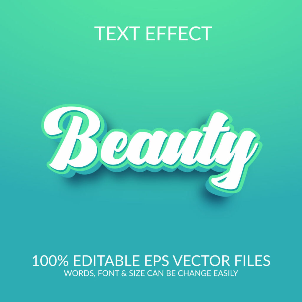 Beauty Editable Text Effect Template Design - MasterBundles