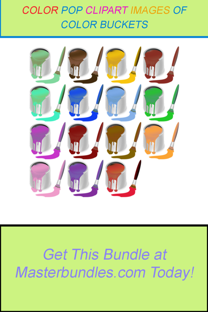 15 COLOR POP CLIPART IMAGES OF COLOR BUCKETS - MasterBundles