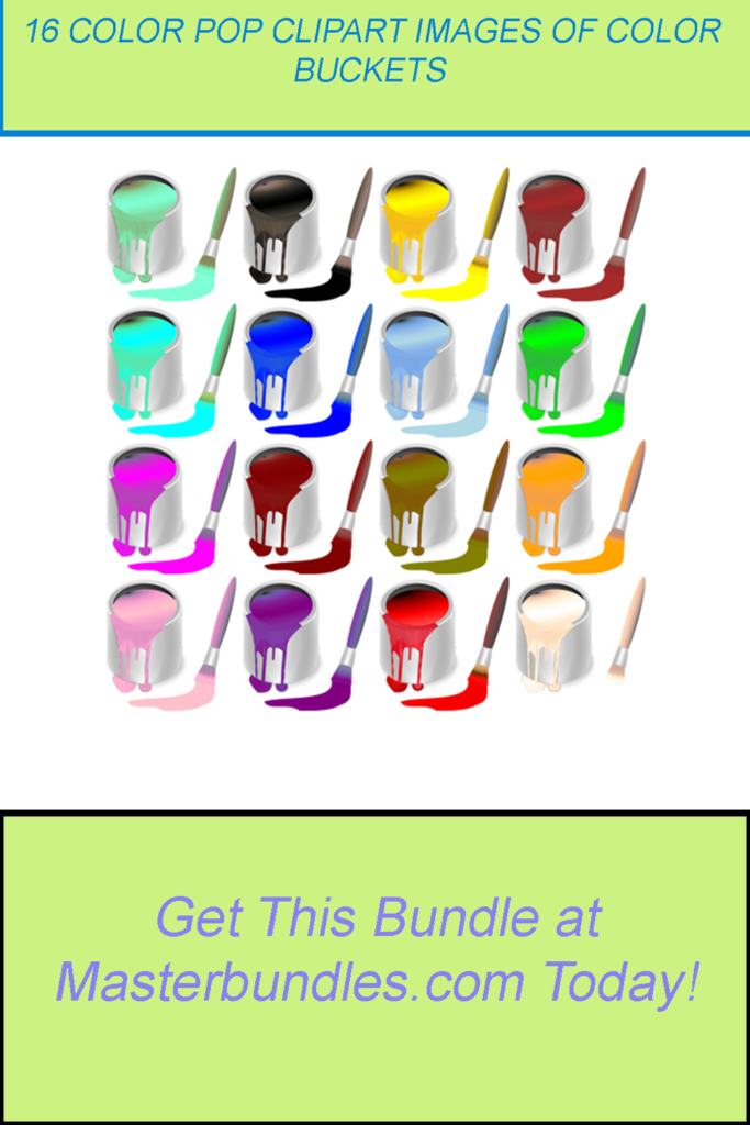 16 COLOR POP CLIPART IMAGES OF COLOR BUCKETS - MasterBundles