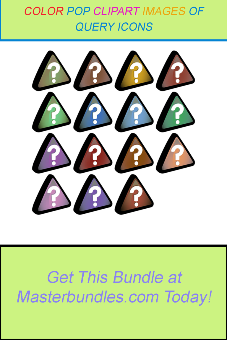 15 COLOR POP CLIPART IMAGES OF QUERY ICONS - MasterBundles