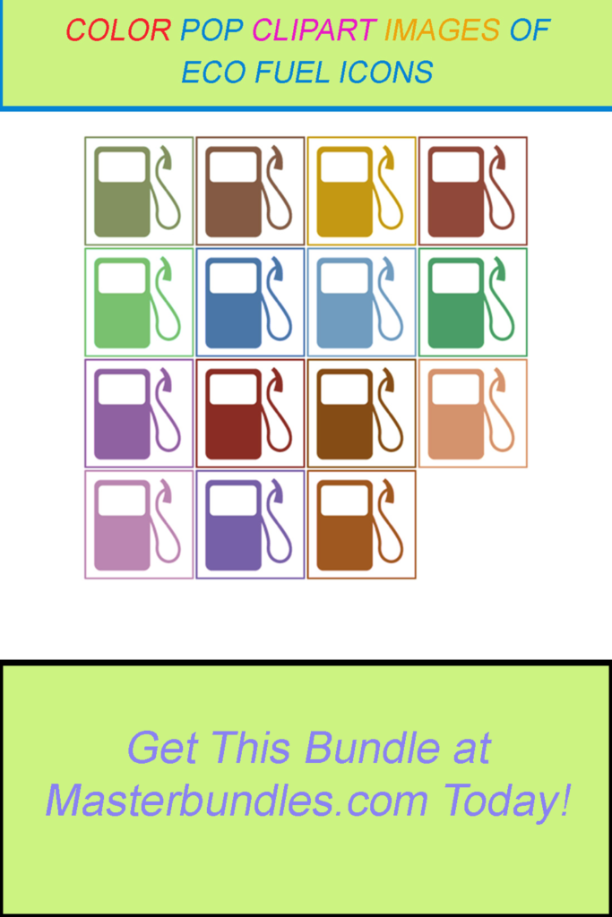 15 COLOR POP CLIPART IMAGES OF ECO FUEL ICONS - MasterBundles