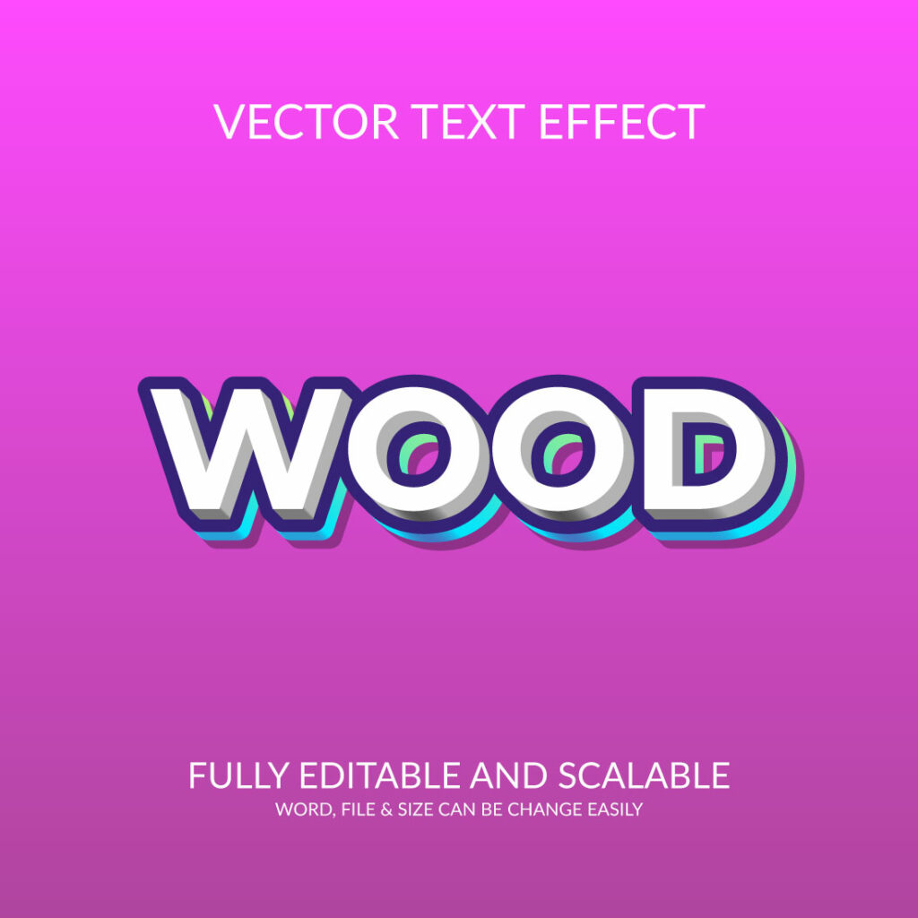 Wood 3d text effect template - MasterBundles