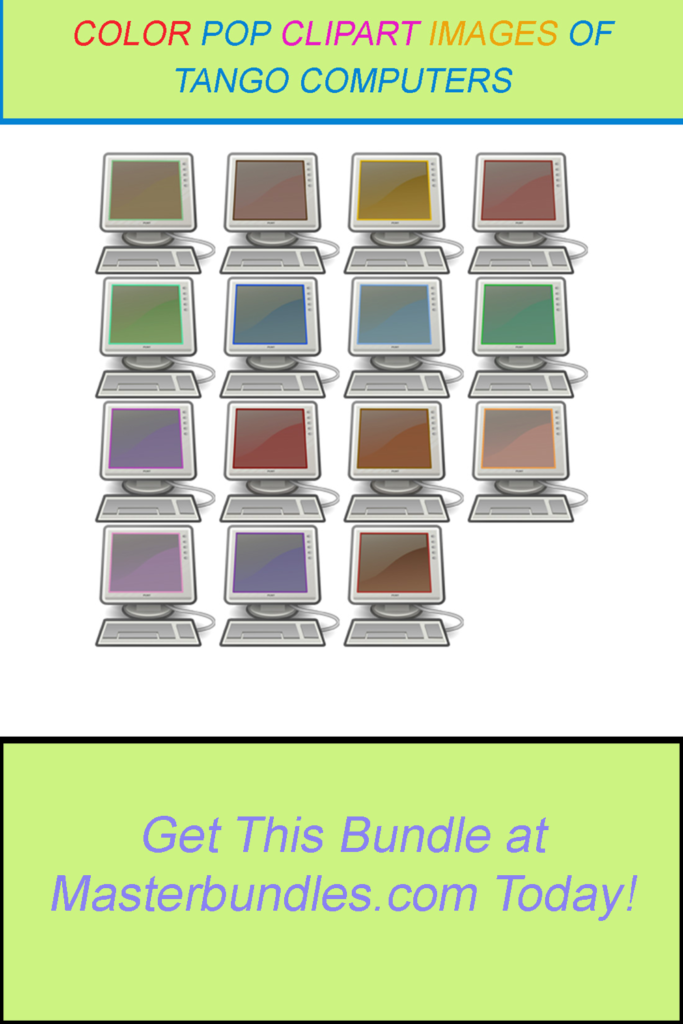 15 COLOR POP CLIPART IMAGES OF TANGO COMPUTERS - MasterBundles