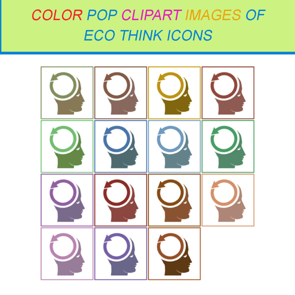 15 COLOR POP CLIPART IMAGES OF ECO THINK ICONS - MasterBundles