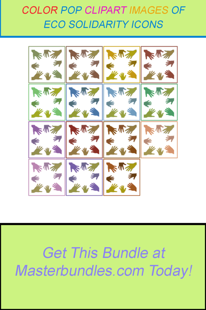 15 COLOR POP CLIPART IMAGES OF ECO SOLIDARITY ICONS - MasterBundles